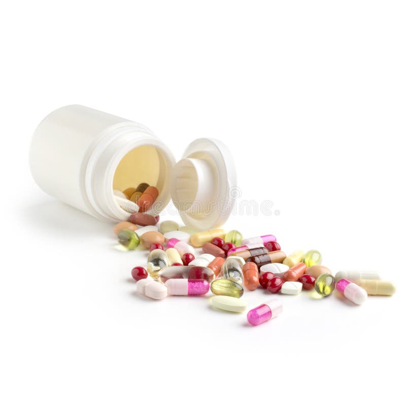 Bottle of Assorted Medicines Stock Image - Image of container, clinic ...