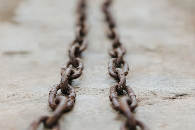 Close-Up of Bound Hands Holding Metal Chains, Symbolizing Oppression ...