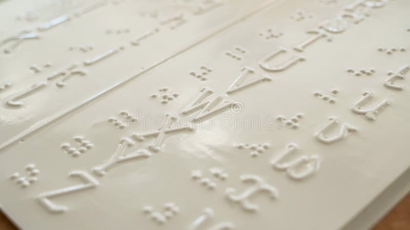 Close-up of a Braille Decoder with the English Alphabet. Stock Photo ...