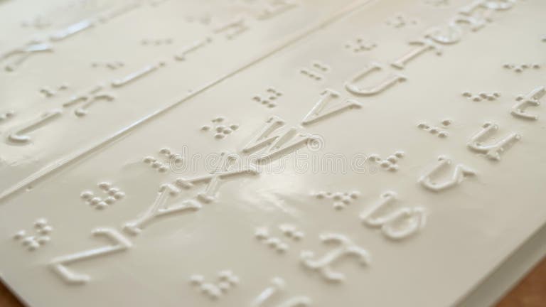 Close-up of a Braille Decoder with the English Alphabet. Stock Photo ...