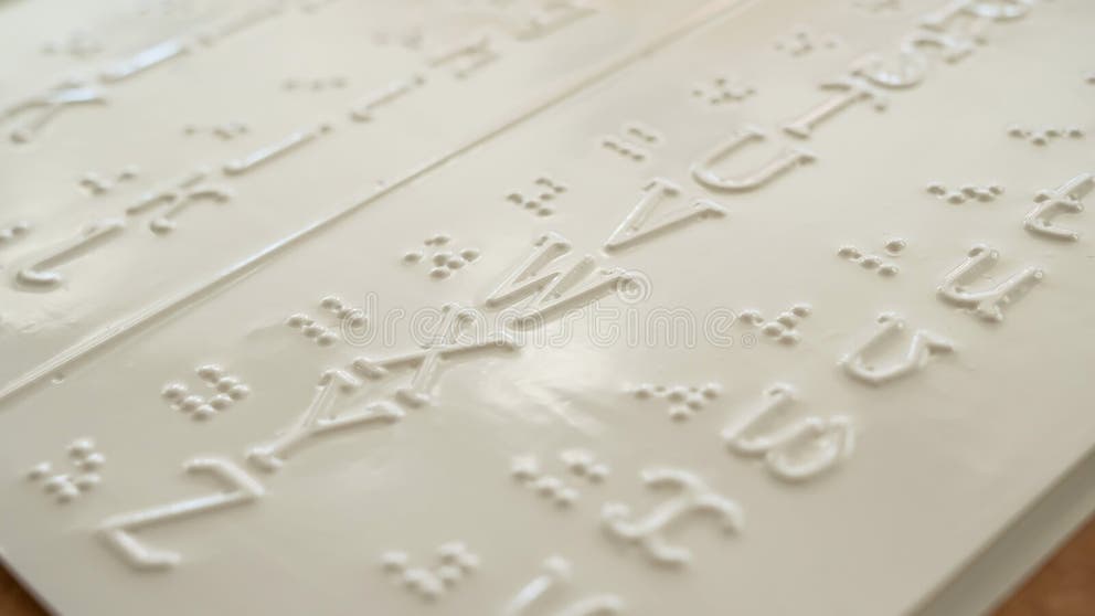 Close-up of a Braille Decoder with the English Alphabet. Stock Photo ...