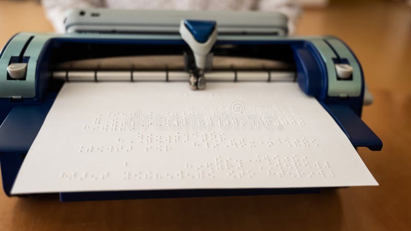 Close-up of a Braille Typewriter on a Desktop. Stock Photo - Image of ...