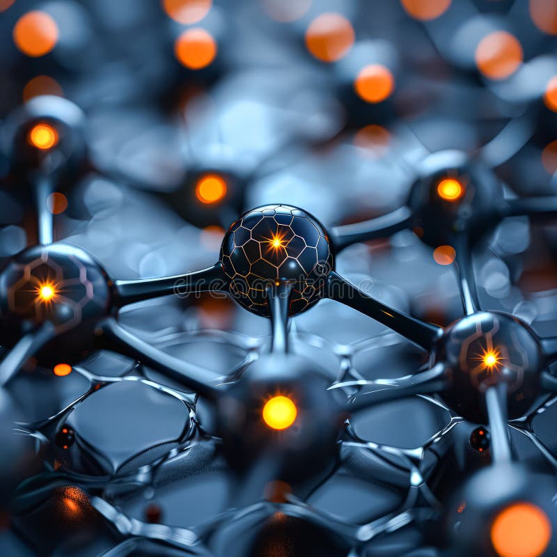 A Close Up of a Brain with a Lot of Neurons and a Lot of Light. Stock ...