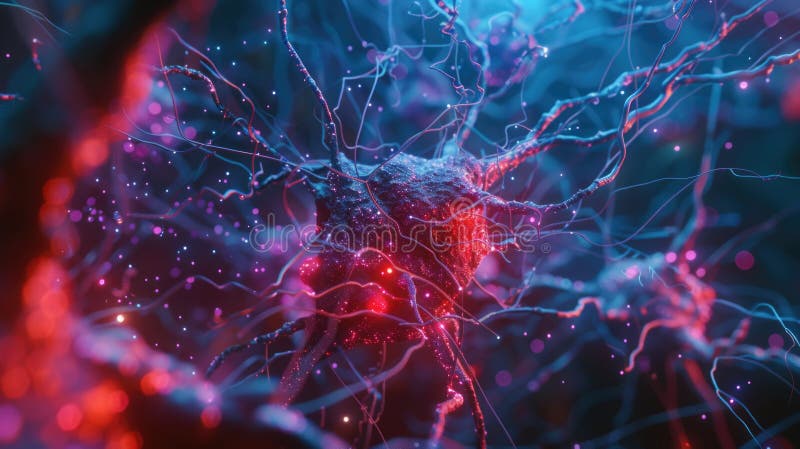 A Close Up of a Brain with Many Neurons Stock Photo - Image of leap ...