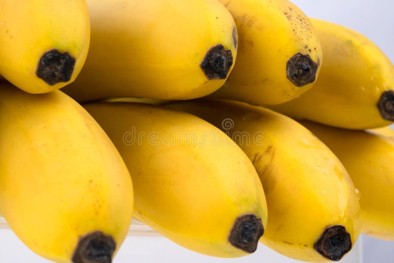 Close-up, a Branch of Ripe Yellow Bananas Stock Photo - Image of ...