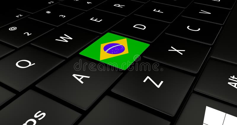 Close up of Brazil button. stock illustration. Illustration of button ...