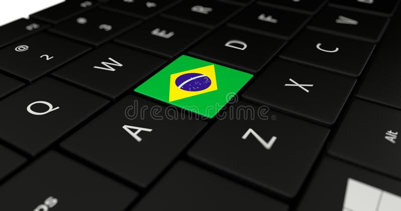 Close up of Brazil button. stock illustration. Illustration of black ...