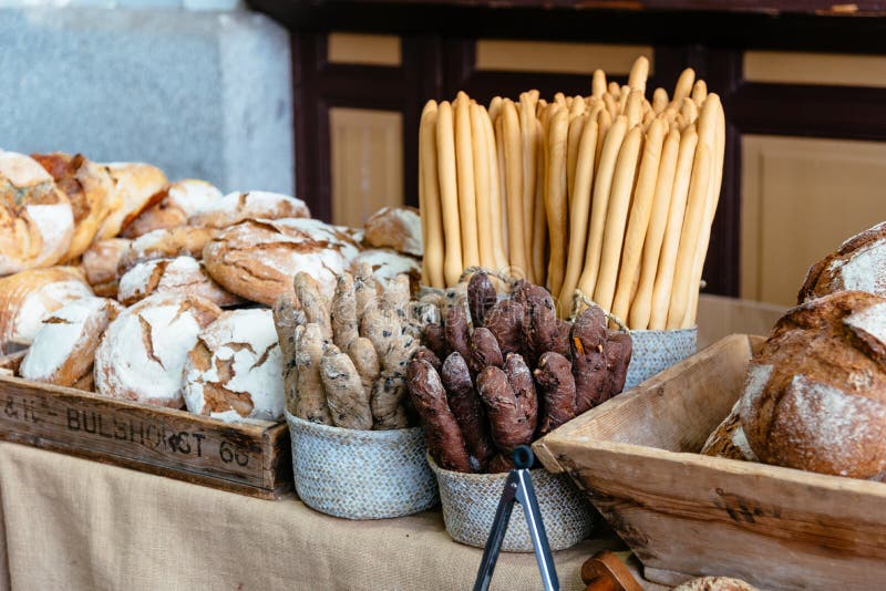 Close Up of Bread at Bakery Stock Photo - Image of gourmet, freshness ...