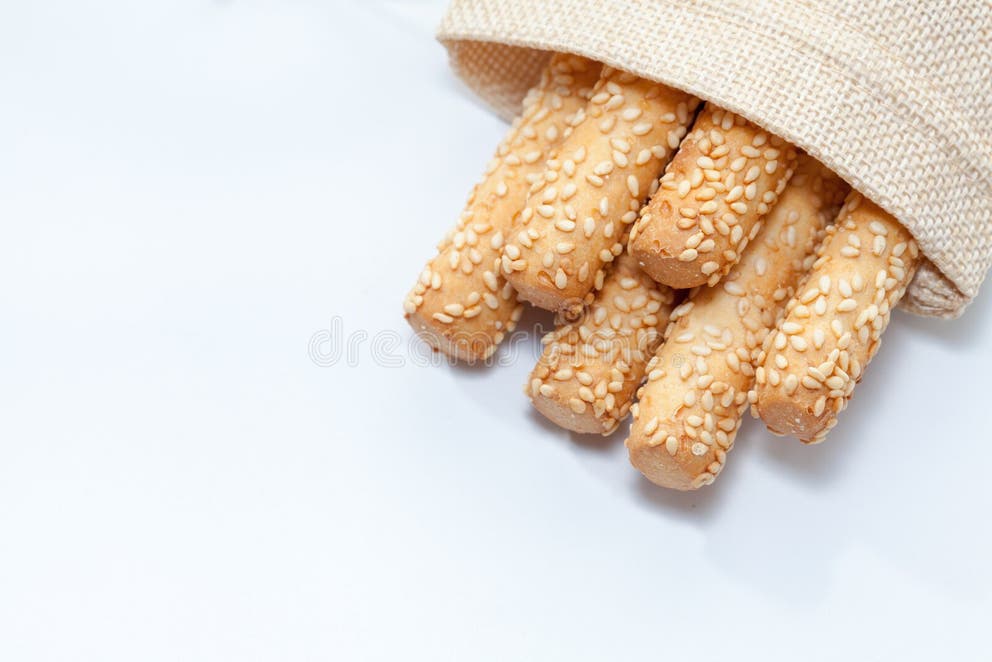 Bread stick on sack stock image. Image of crispy, breakfast - 108166555