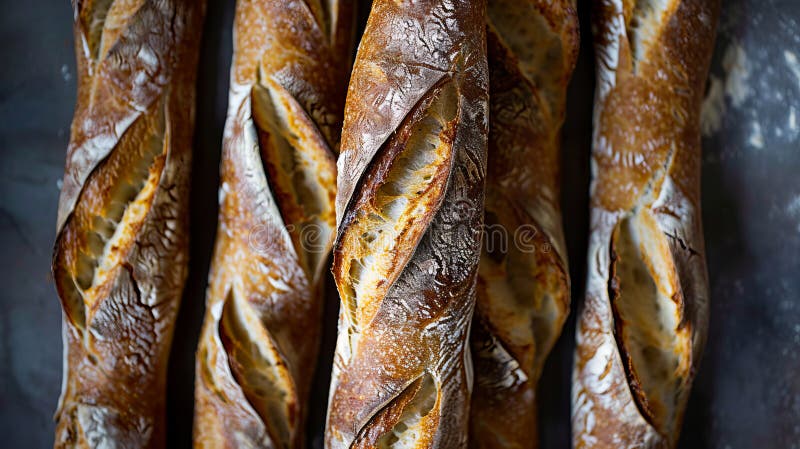 A Close Up of Bread Sticks on a Table Stock Photo - Image of loaf, oven ...