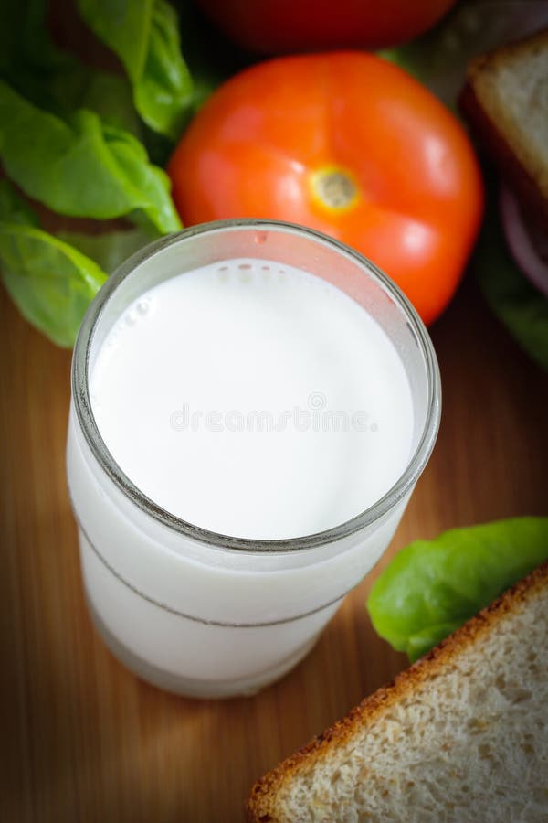 Close Up Breakfast with Fresh Milk Food Stock Photo - Image of macro ...