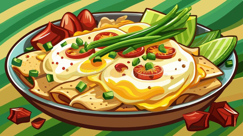 Close-up of a Breakfast Scramble with Crispy Bacon, Green Onions ...