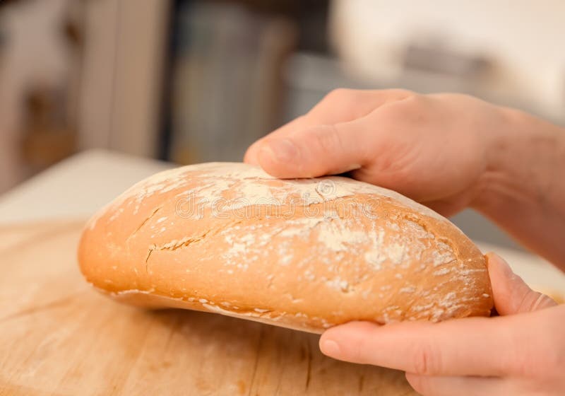 Close up breaking bread stock illustration. Illustration of wheat ...