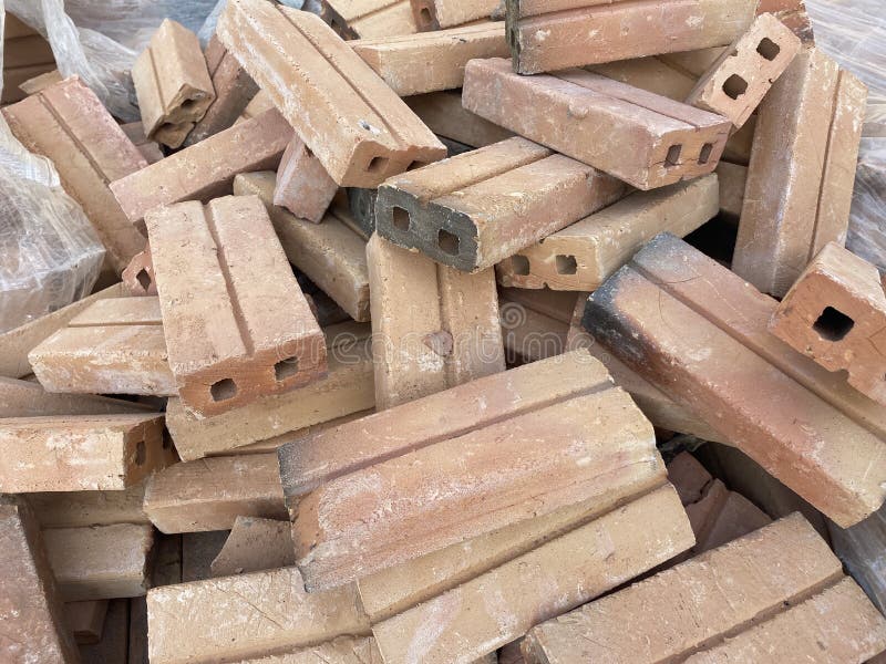 Brick Group in Industry Site Stock Image - Image of tool, concrete ...