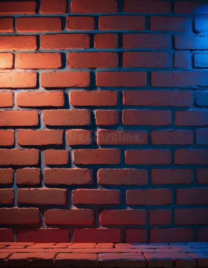 Gradient Lighting on Brick Wall Texture Stock Photo - Image of closeup ...