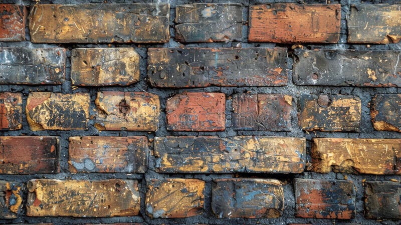 Close Up of Brick Wall Constructed with Bricks Stock Image - Image of ...