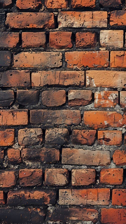 Close Up of Brick Wall Constructed with Individual Bricks Stock Photo ...