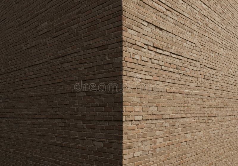 Close-up of Brick Wall Corner with Textured Surface and Geometric ...
