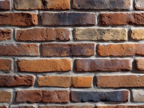 A Close Up of a Brick Wall with Different Colored Bricks Stock Photo ...