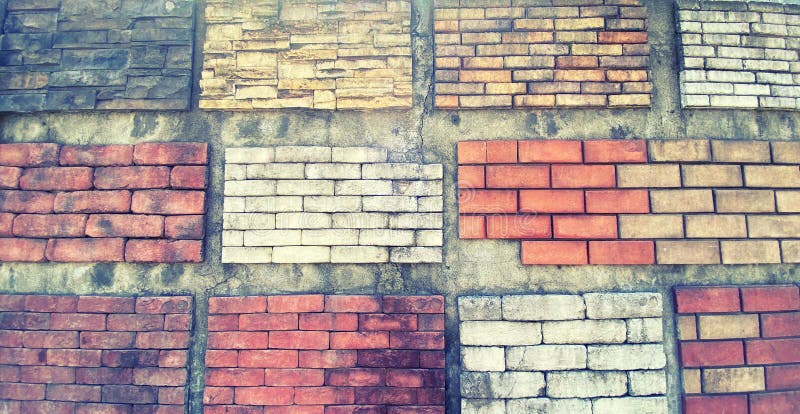 Close Up of Brick Wall, Example of Facing Material Stock Image - Image ...