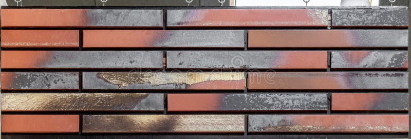 Close Up of Brick Wall, Example of Facing Material. Real Photography ...