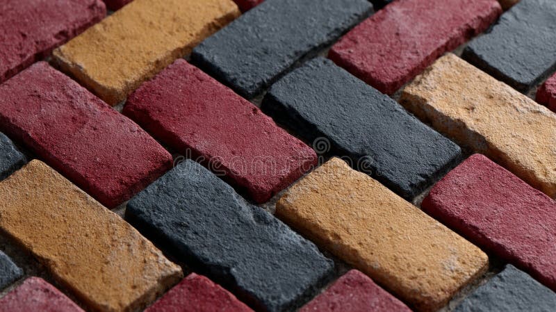 A Close Up of a Brick Wall Made of Different Colored Bricks Stock Image ...