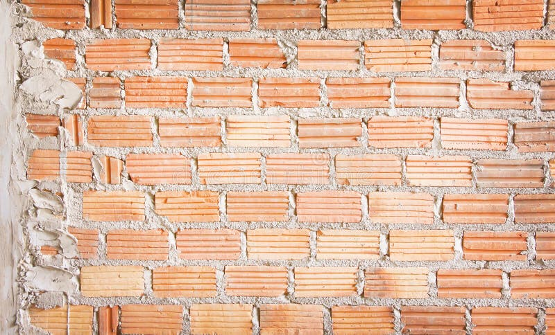 Brick Wall Patterns Texture before Plastering in Horizontal Shape on ...