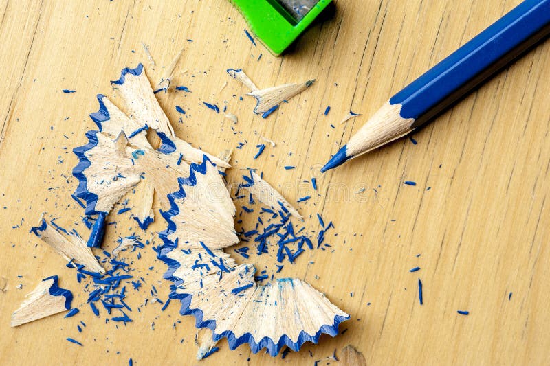 Close-up of a Bright Blue Pencil Just Sharpened Stock Photo - Image of ...