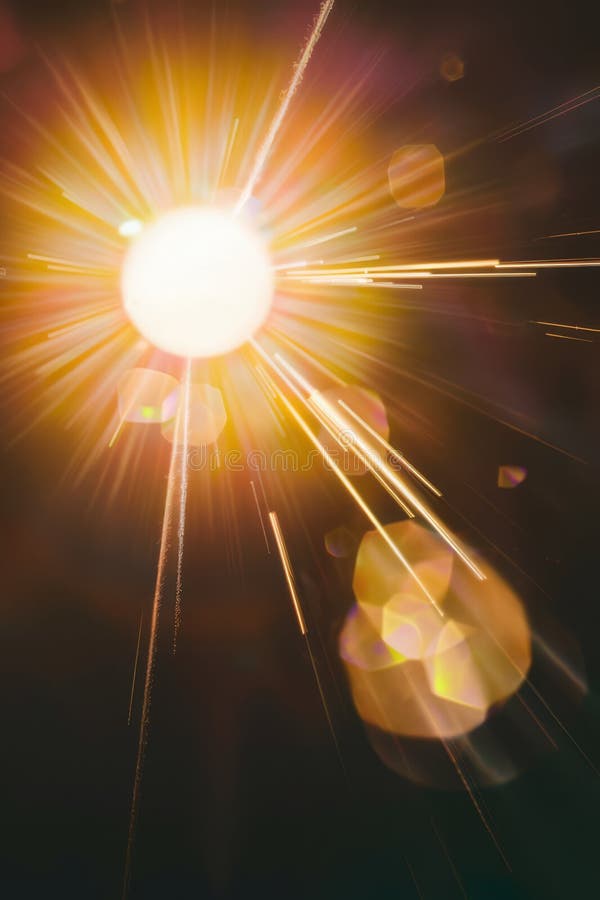 A Close Up of a Bright Light Shining through the Sky, AI Stock Photo ...