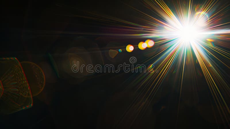 A Close Up of a Bright Light Shining through Some Glasses, AI Stock ...