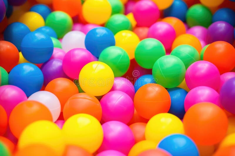 Close-up of Bright, Neon-colored Rubber Balls Stock Photo - Image of ...
