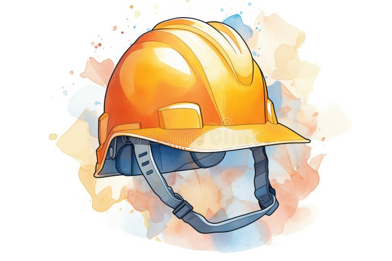 Close-up of Bright Orange Safety Helmet Stock Image - Image of color ...