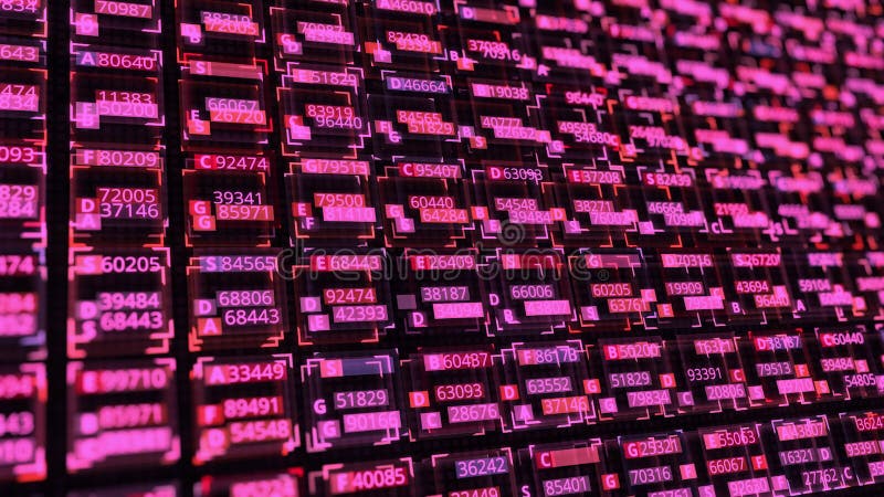 Close Up of Bright Pink Programming Code Rows Changing and Moving on ...