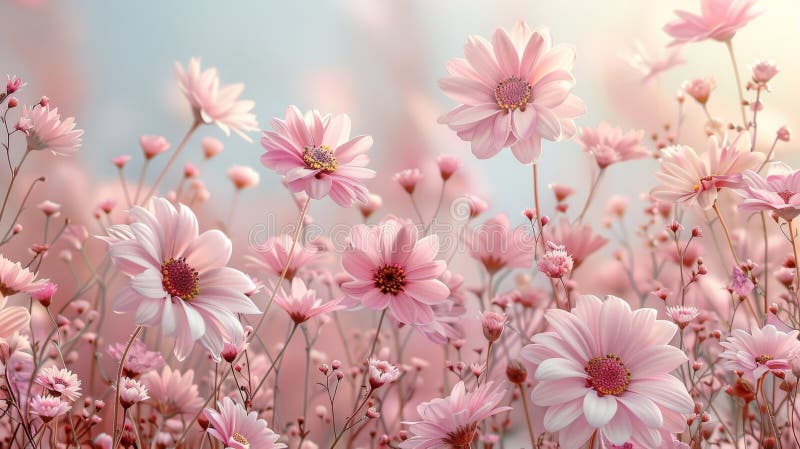Close-up of Bright Pink Summer Flowers. Background of Flowers Stock ...