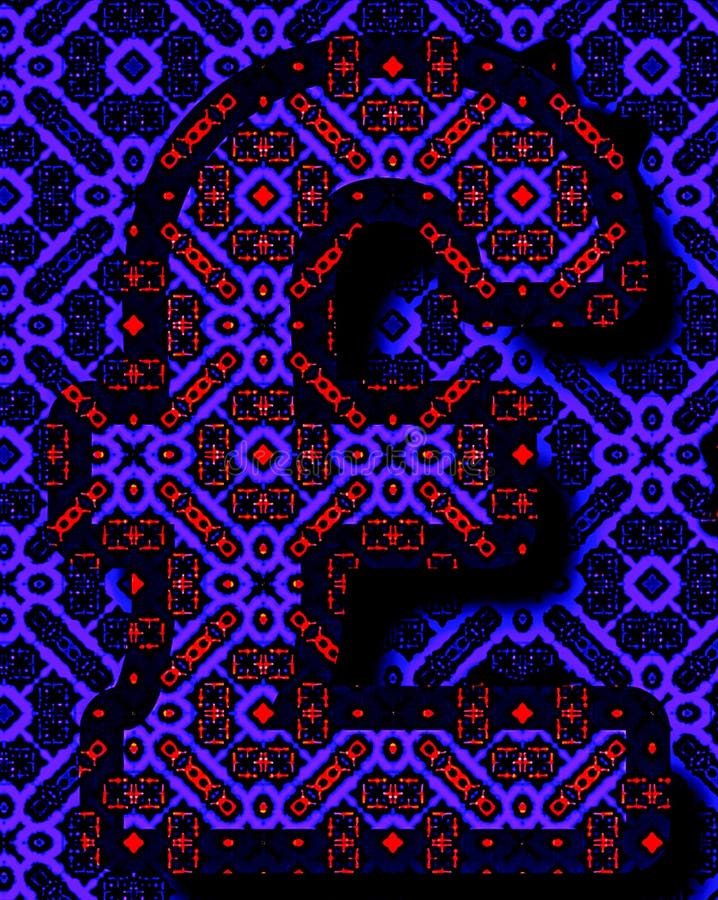 Close-up of the British Pound Sterling Sign on an Abstract Background ...