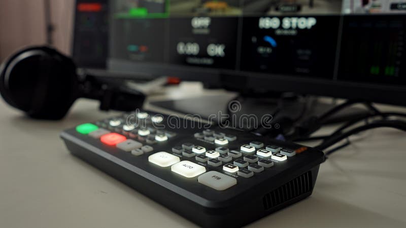 Close-up of Broadcasting Equipment in Professional Studio Setting Stock ...