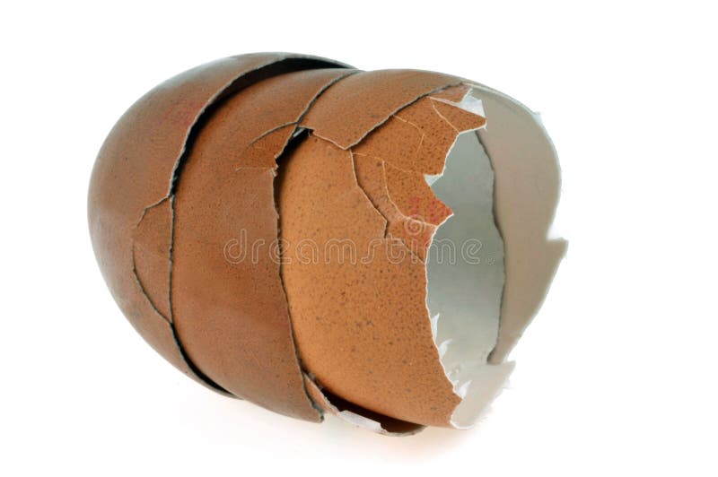 Empty Eggshells Close Up on White Background Stock Image - Image of ...
