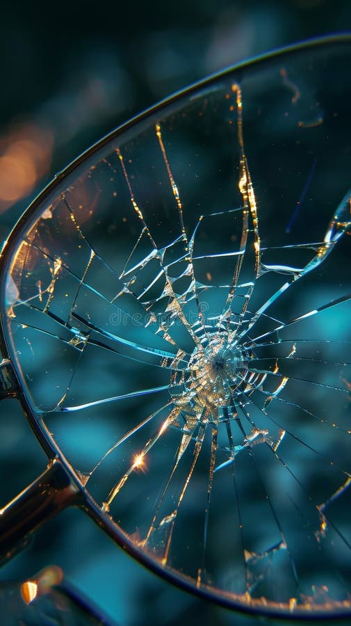 Broken Eyeglasses Shattered Lenses Close Up Stock Photos - Free ...