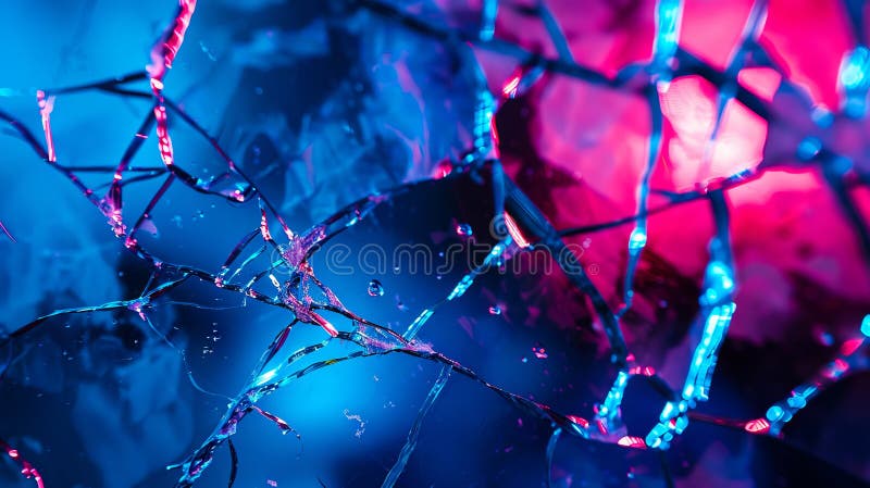 A Close Up of a Broken Glass Stock Photo - Image of generated, branch ...
