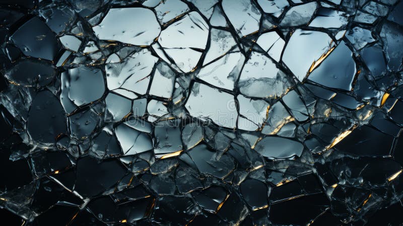 A Close Up of a Broken Glass Stock Illustration - Illustration of ...
