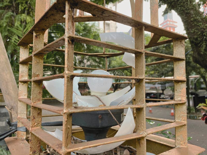 A Close-up of a Broken Lamp Stock Image - Image of broken, rusty: 347086315