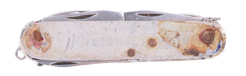 Close Up of a Broken Multipurpose Knife, Isolated Stock Image - Image ...