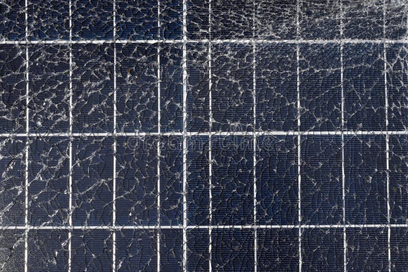 Close Up of Broken Solar Panel Texture Stock Image - Image of damage ...