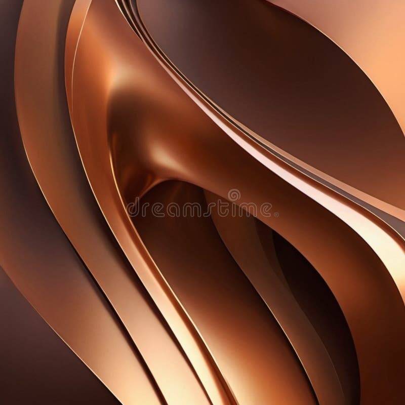 A Close-up of Bronze Surface with a Gradient, Featuring Curved Lines ...