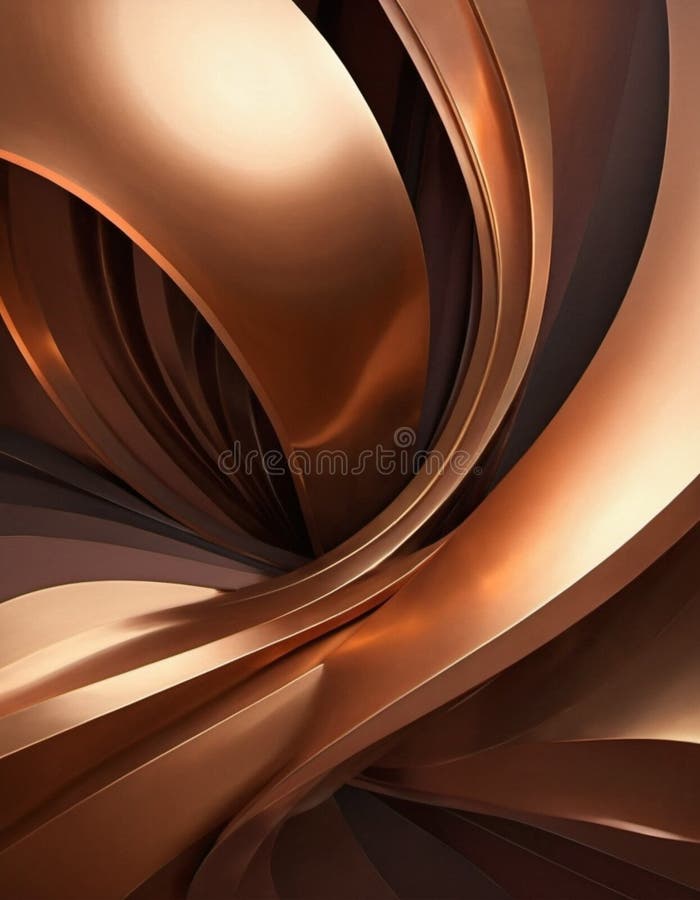 A Close-up of Bronze Surface with a Gradient, Featuring Curved Lines ...