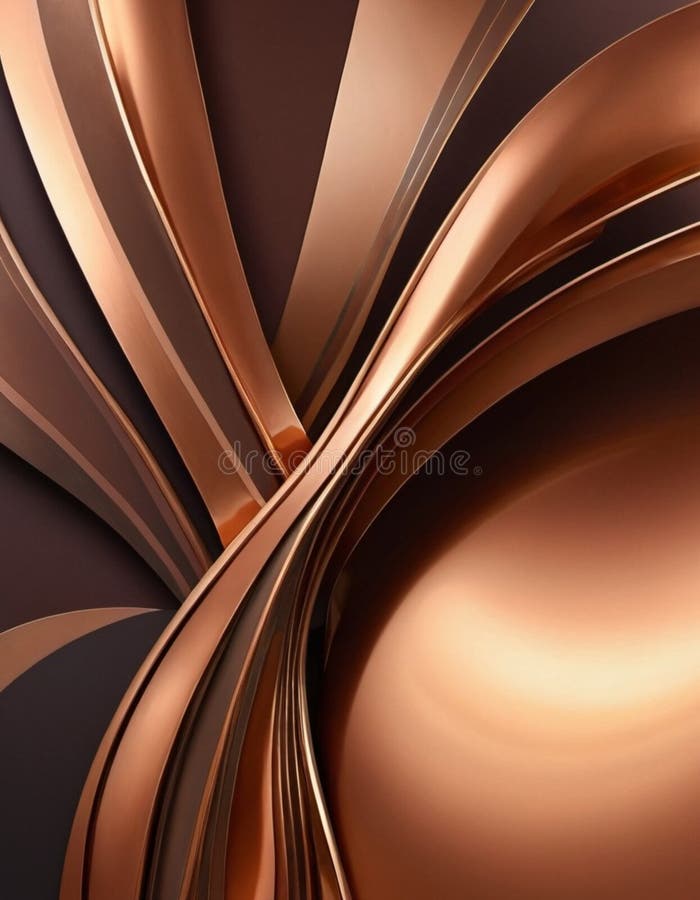 A Close-up of Bronze Surface with a Gradient, Featuring Curved Lines ...