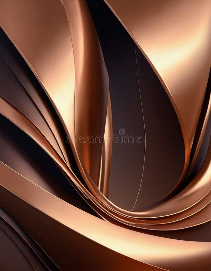 A Close-up of Bronze Surface with a Gradient, Featuring Curved Lines ...