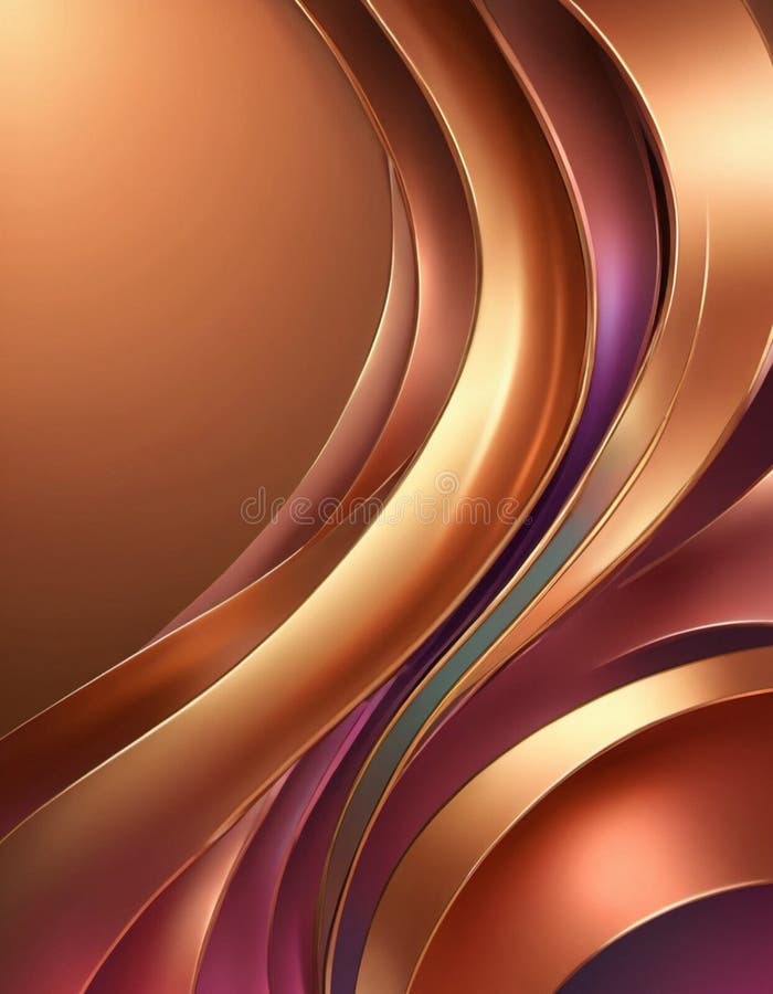 A Close-up of Bronze Surface with a Gradient, Featuring Curved Lines ...