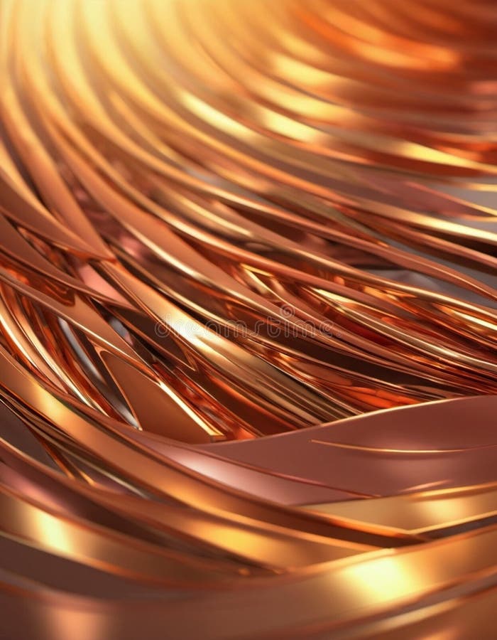 A Close-up of Bronze Surface with a Gradient, Featuring Curved Lines ...