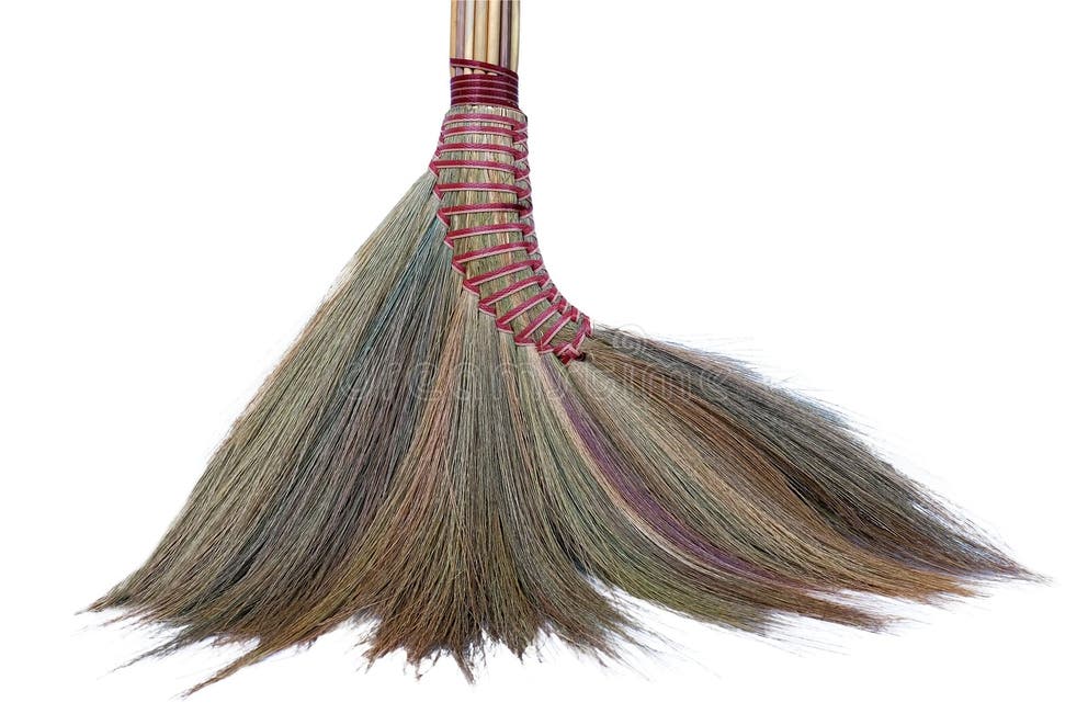 Close Up Broom or Cleaning Tool on White Stock Image - Image of ...